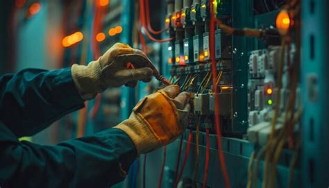 Closeup Hand Of Electrical Engineering Using Measuring Equipment Tool To Checking Electricity