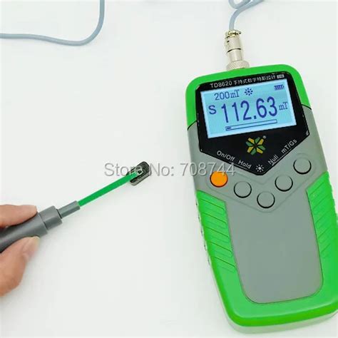 TD8620 고정밀 가우스 미터 테슬라 미터 가우스미터, 축 프로브 0 2400mT 2% 정확도, emi표면 자기장 테스터|레벨 ...