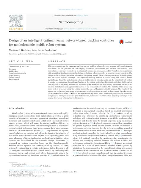 pdf design of an intelligent optimal neural network based tracking