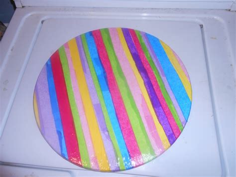 Diy Snazzy Suzzie Transforming A Lazy Susan With Modpodge And Tissue