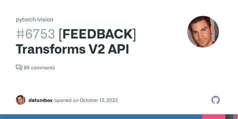 FEEDBACK Transforms V API Issue Pytorch Vision GitHub