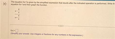 Solved The Equation For F Is Given By The Simplified Chegg