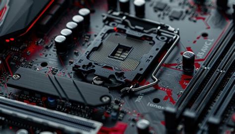 closeup of a cpu socket on a computer motherboard premium ai