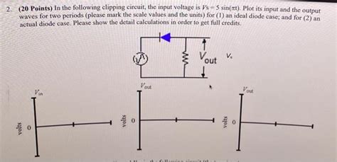 solved 2 20 points in the following clipping circuit the