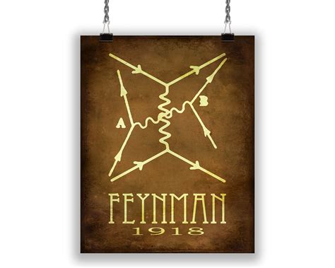 Richard Feynman Diagram Art Print Math And Theoretical Physics Decor