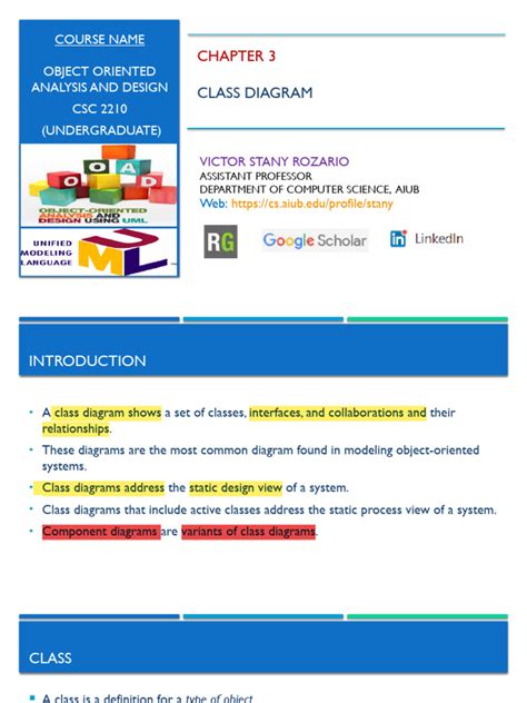 Spring 24 25 Ooad Ch03 Class Diagram Pdf Class Computer