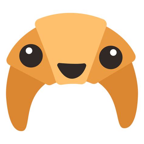 Diseño Png Y Svg De Lindo Emoji De Croissant Para Camisetas