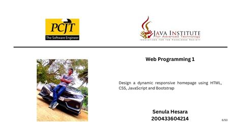 Design A Dynamic Responsive Homepage Using Html Css Javascript And
