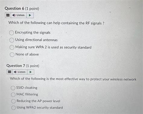 Solved Which Of The Following Can Help Containing The RF Chegg