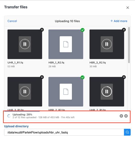 Transfer Data To Partek Flow Server Using Flow Web GUI Getting Started With Partek Flow