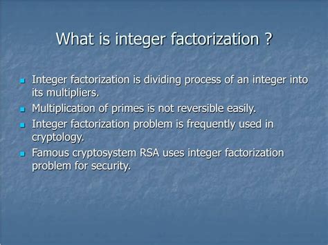 Ppt Parallel Fermats Integer Factorization Method Powerpoint Presentation Id