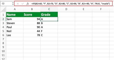 Excel Ifs Function Sheet Leveller