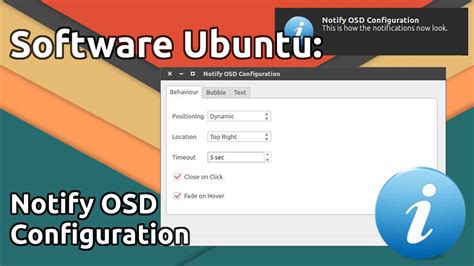 Software Ubuntu Notify Osd Configuration Youtube