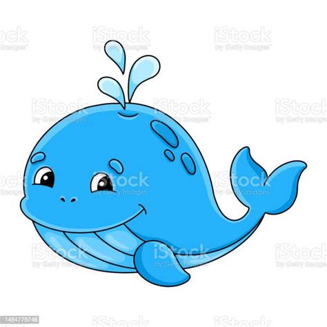 만화 캐릭터 흰색 배경에 격리 디자인 요소 디자인 책 스티커 카드를위한 템플릿 벡터 그림입니다 고래에 대한 스톡 벡터 아트 및 기타 이미지 Istock