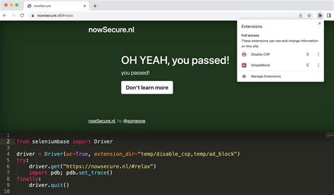 Load Extensions In Uc Mode · Issue 1817 · Seleniumbaseseleniumbase