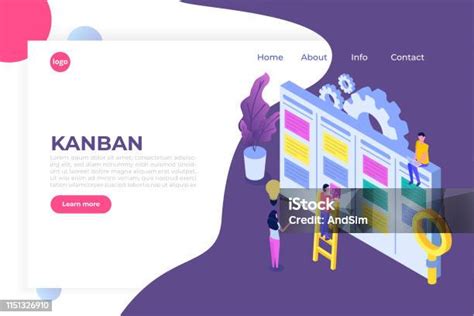 스크럼 또는 Canban 작업 보드 아이소메트릭 개념입니다 민첩 한 소프트웨어 개발을 위한 참고 사항 벡터 일러스트입니다