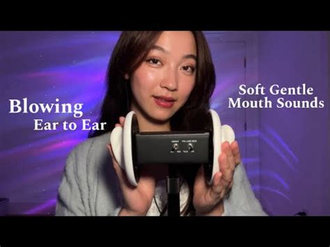 ASMR Breathy Whispers & Gentle Ear Blowing👂🏼Clicky Mouth Sounds & Sticky Taps Over The Ear 👄