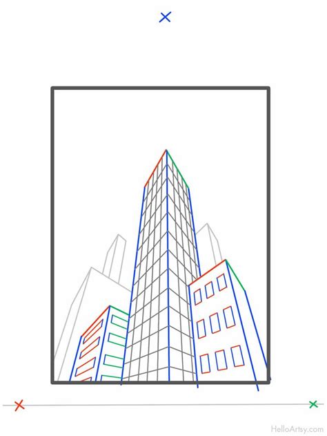 Three Point Perspective Helloartsy [ Boxes Buildings City