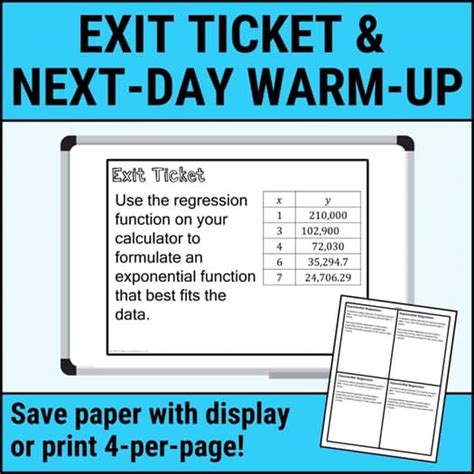 Exponential Regression Notes Practice Video By Math Beach Solutions