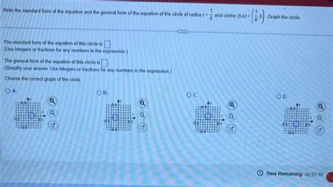 Solved Write The Standard Form Of The Equation And The Chegg