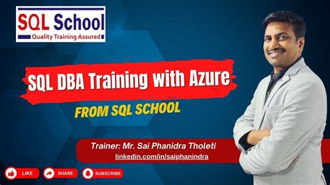 Sql Dba Training With Azure Premier Dbms Training Sql School Youtube