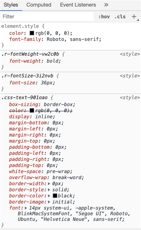css provided to a component overridden by dynamically generated css