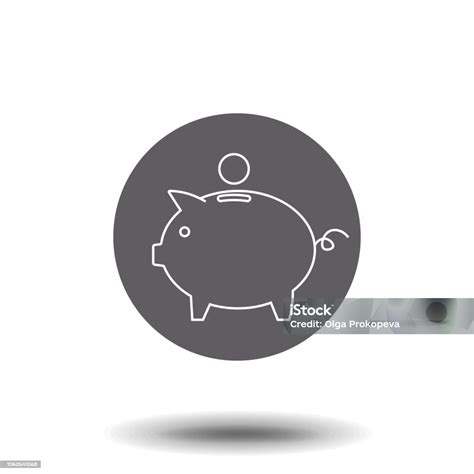 저금통 선 아이콘 개요 벡터 기호 선형 스타일 그림 흰색 절연 심볼 로고 그림입니다 픽셀 완벽 한 벡터 그래픽 경제에 대한 스톡 벡터 아트 및 기타 이미지 Istock