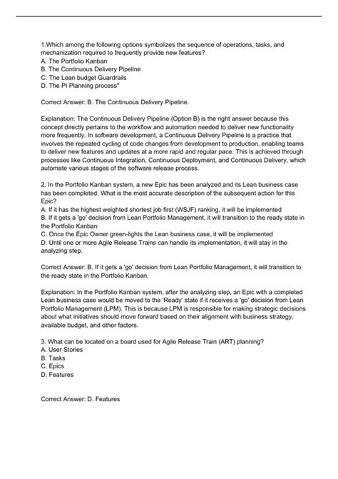 Safe Agilist Exam Questions And Answers Sa Safe Agilist Stuvia Us