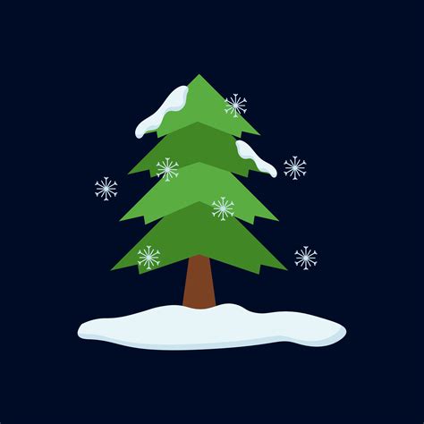 Snow Tree Illustration Vector 29099528 Vector Art At Vecteezy