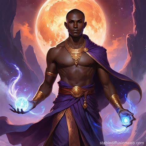Dark Skinned Monk With Void Energy Stable Diffusion Online