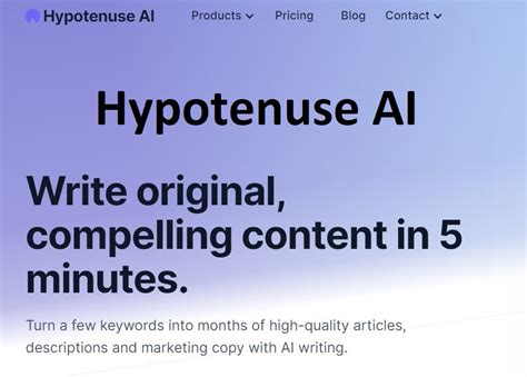 Hypotenuse Ai Toolcent Hypotenuse Ai Toolcent