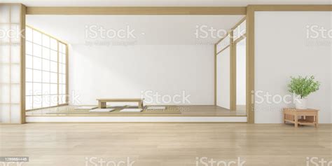 나무 바닥에 좌석과 작은 테이블이있는 거실의 3d 렌더링 한국의 전통적인 인테리어 디자인 0명에 대한 스톡 사진 및 기타 이미지