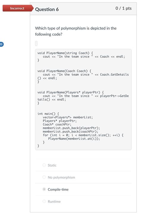 Solved Which type of polymorphism is depicted in the | Chegg.com