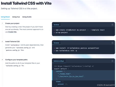 Vue3vite项目中使用tailwindcss 安装配置vue3 Tailwindcss Vite Csdn博客