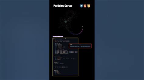 Particles Cursor Coding Shorts Ytshorts Webdevelopmentforbeginners