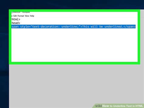 How To Underline Text In Html With Pictures Wikihow