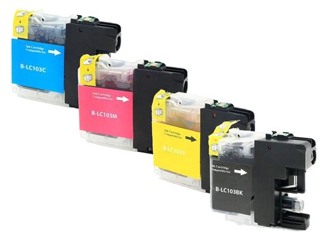 Monoprice Compatible Brother LC Inkjet Bundle Cyan Magenta Yellow Black For DCP J W MFC