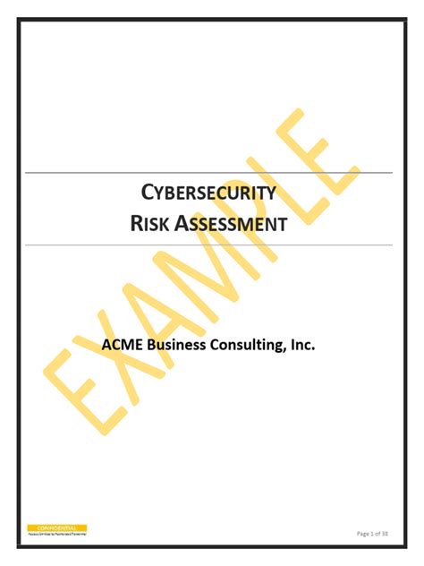 Example Cra Risk Assessment Template Pdf Risk Risk Management