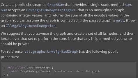 Solved Create A Public Class Named GraphSum That Provides A Chegg