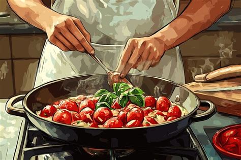 Cooking Tutorial Illustration Premium Ai Generated Vector