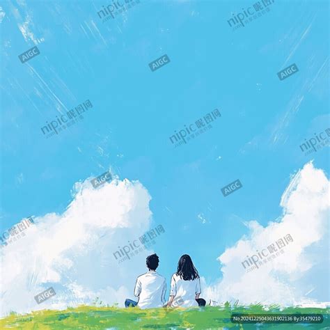 Ai创作图插画蓝天白云 青春青年梦想希望 青春校园插画 浪漫情侣插画背景 手绘青春背景 夏季出行坐草地上 毕业季青春 告白表白插画 青春唯美插画 唯美浪漫情侣插画 青春毕业季节 蓝天白云毕业季