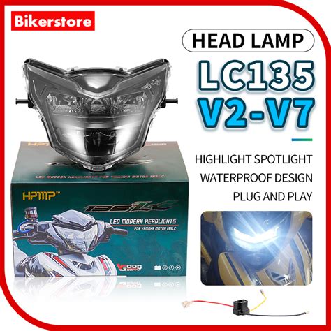 Hpmp New Head Lamp Lc135 V2 V3 V4 V5 V6 V7 Lc 135 Lampu Depan 135lc Headlamp Head Light Smoke