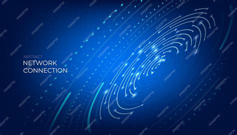 Premium Vector Abstract Digital Network Connection Futuristic