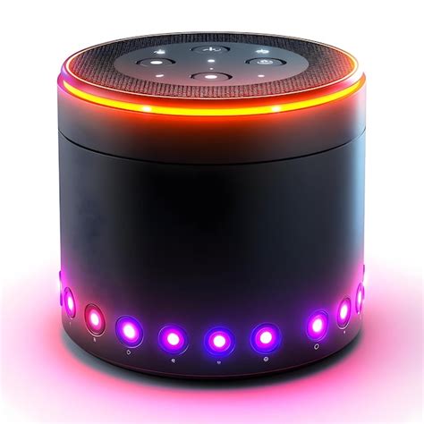 Smart Speaker With Holographic Voice Commands Concept As A Photo Showcasing A Smart Speaker With