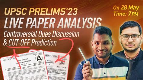 Link Inside UPSC Prelims LIVE Paper Analysis Cut Off Prediction With Sajal Sir And