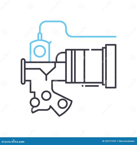 Dslr Camera Line Icon Outline Symbol Vector Illustration Concept Sign Stock Vector
