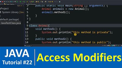 Java Tutorial Access Modifiers In Java Programming YouTube