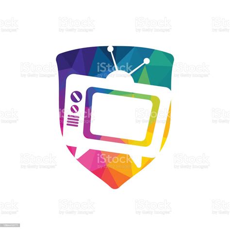 Tv Media Logo Design Tv Service Logo Template Design Stock Illustration