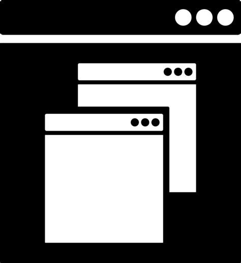 Tab Switching Icon In Black And White Color 24275450 Vector Art At