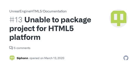 unable to package project for html5 platform · issue 13